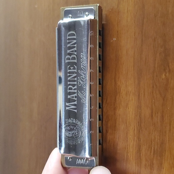 M. Hohner | Other | Vintage M Hohner Harmonica Marine Band A44 Key E ...